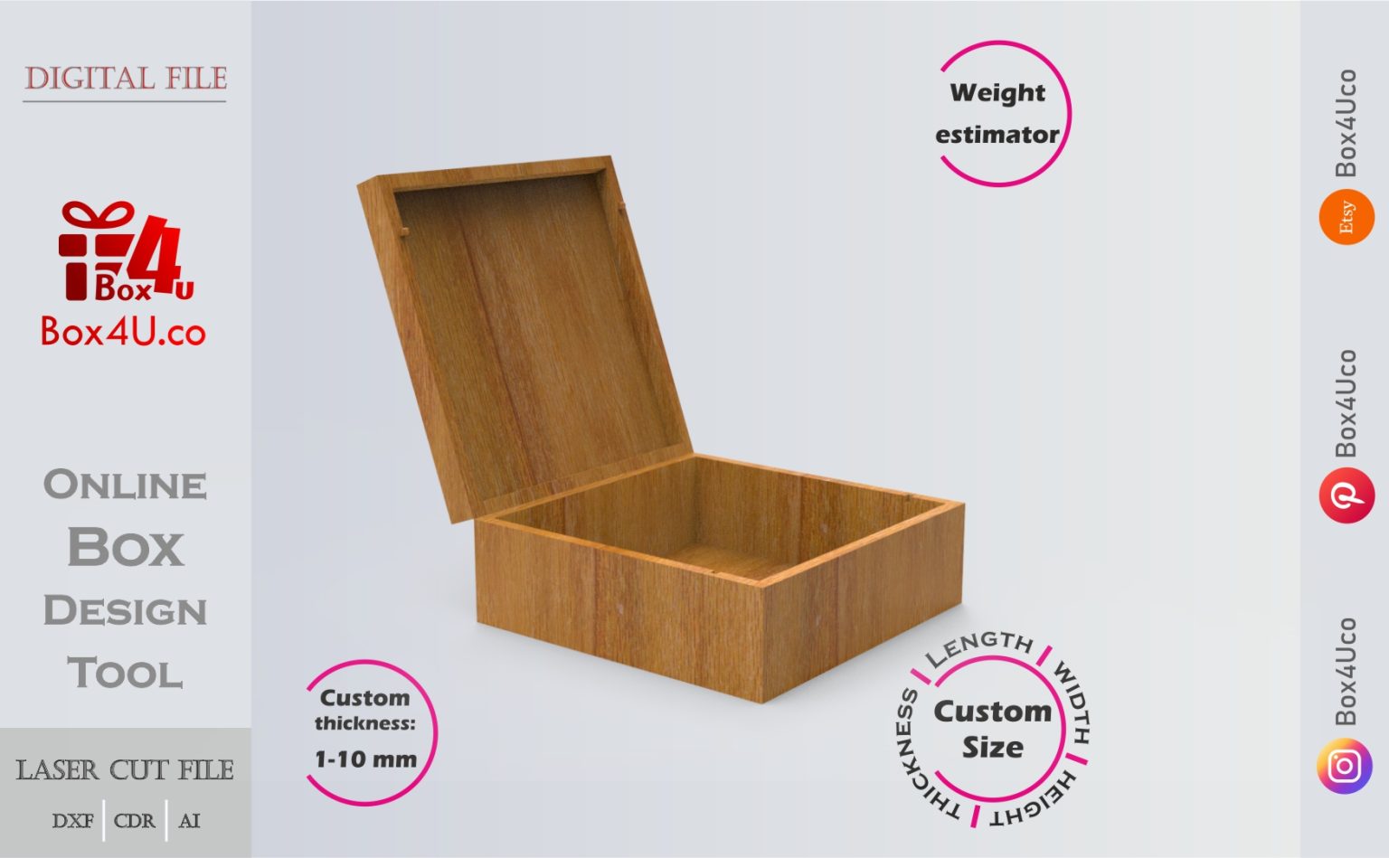 Make Treasure Box | Online Custom Gift Design for Laser Cutting