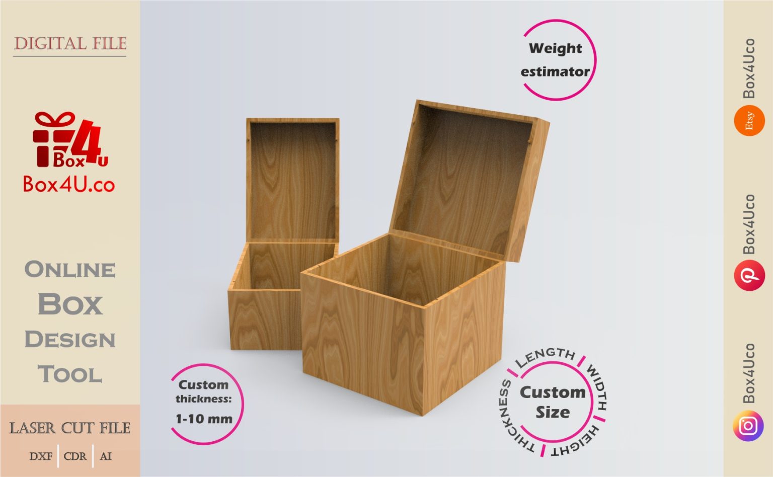 Make Treasure Box | Online Custom Gift Design for Laser Cutting