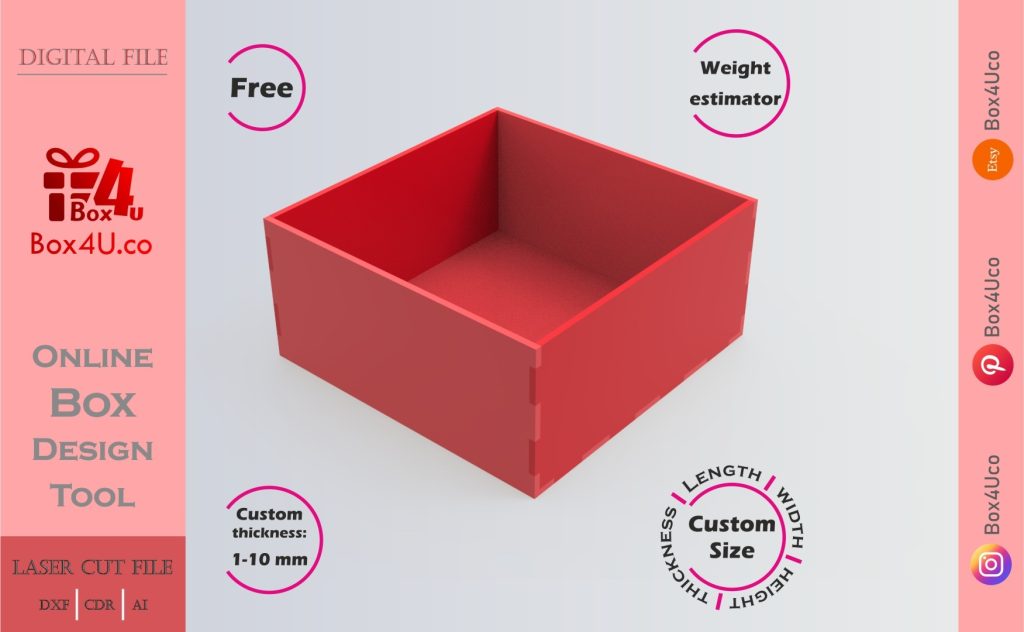 Make a Custom Simple Cubic Box - Free Laser Cut Design | Box4U