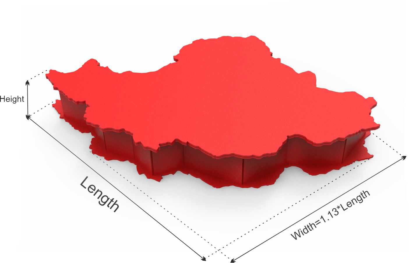 Design and Make Iran Map Box Online | Download DXF Cut File
