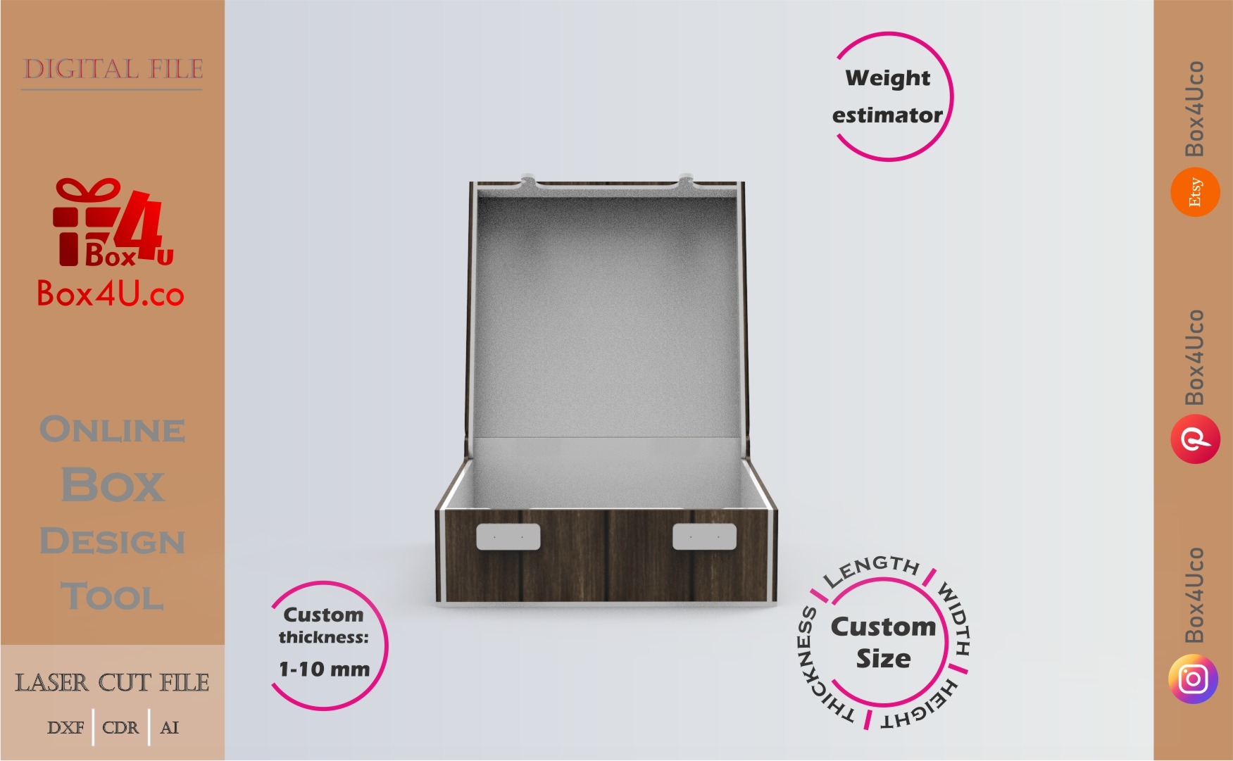 Make Secure Latch Gift Box | Gift Box Design | DXF laser Cut File